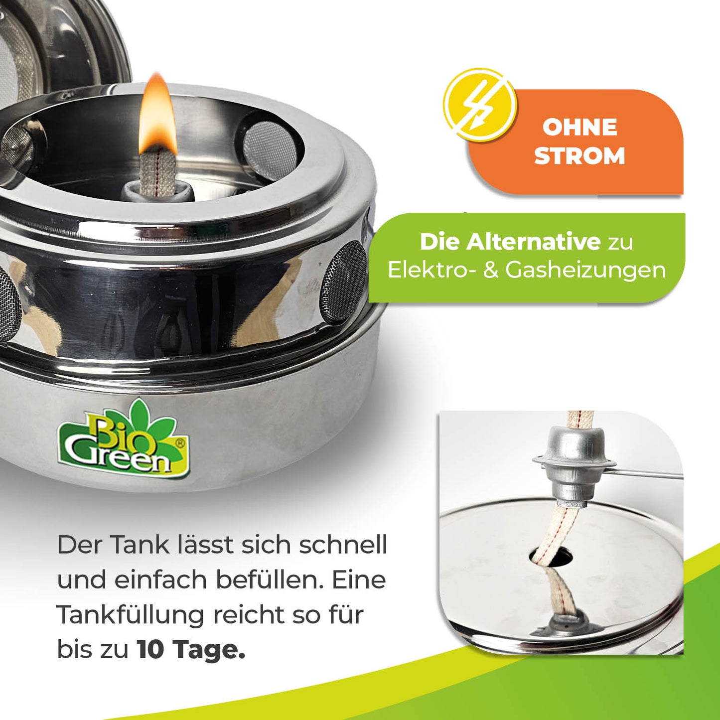Paraffin Gewächshausheizung "Warmax Antifrost" aus Edelstahl 150 Watt
