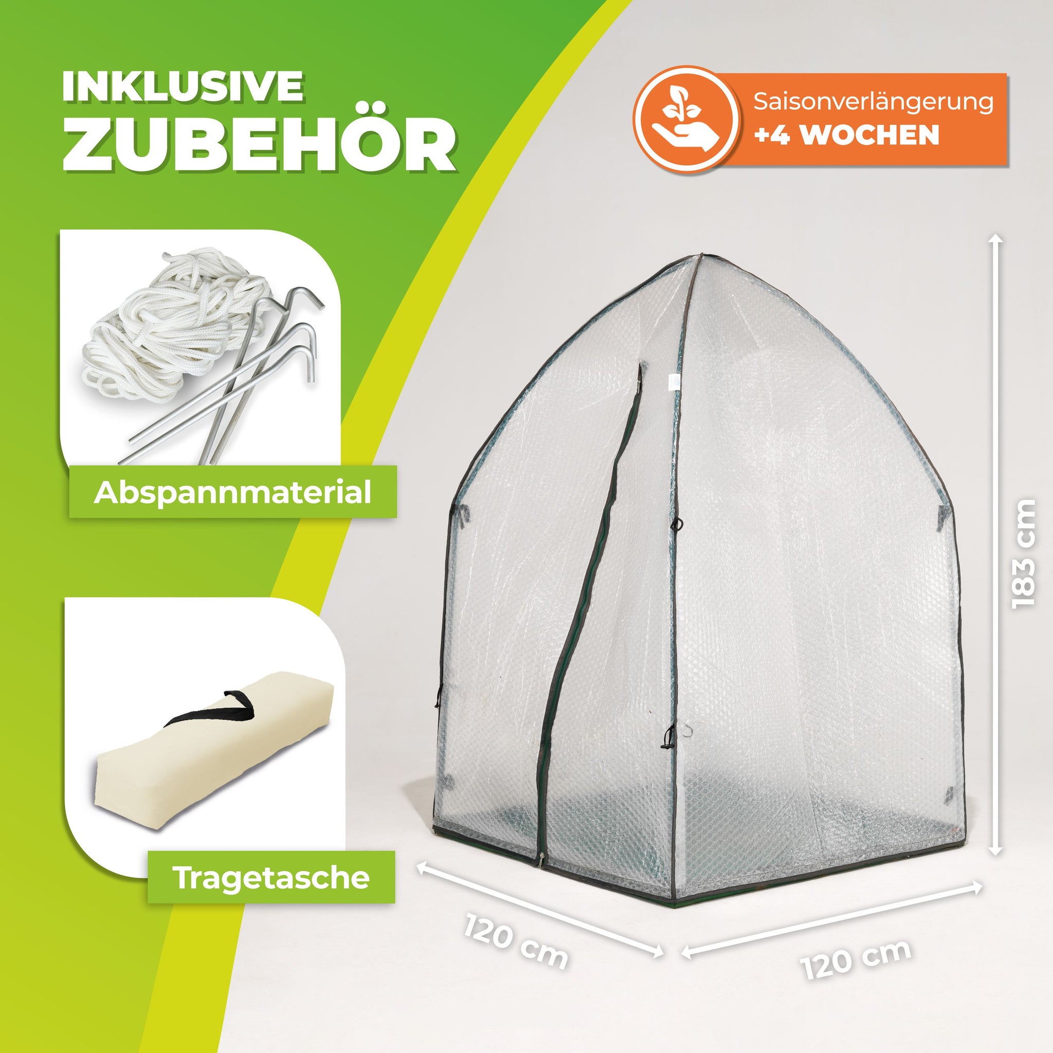 Überwinterungszelt "ICEDOME ThermoPLUS" L 120 x B 120 x H 183 cm