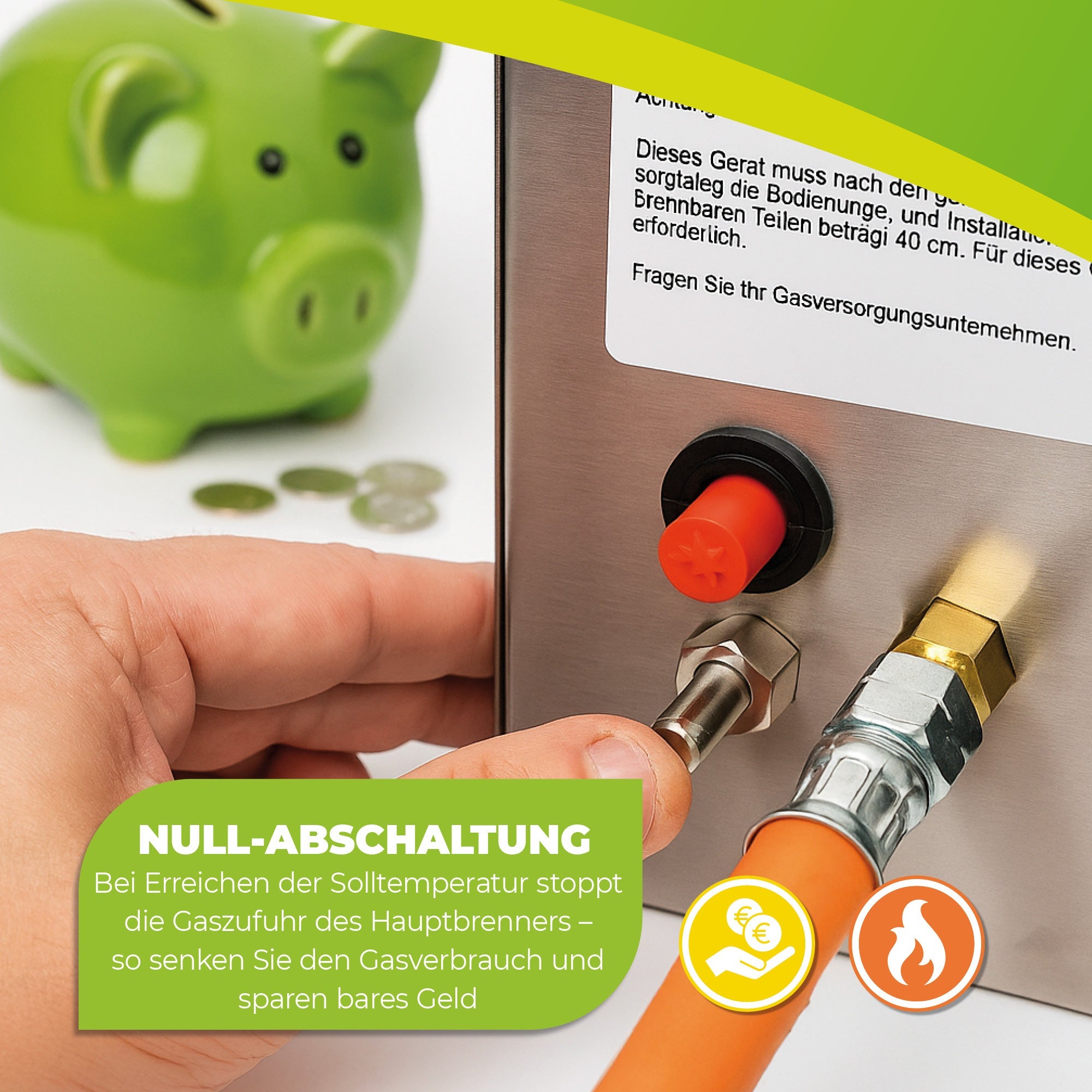 Gas-Gewächshausheizung "EcoPilot 4500" mit Zwei-Flaschen-Anlage "Multi